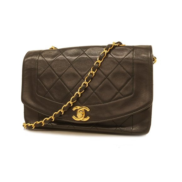 CHANEL | Bags | Auth Chanel Shoulder Bag Matelasse Diana Flap Single ...